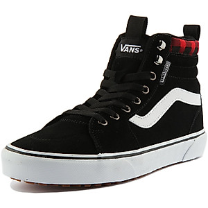 Vans Men's Hi-Top Trainers Sneaker, Suede Black Red Plaid, 10.5