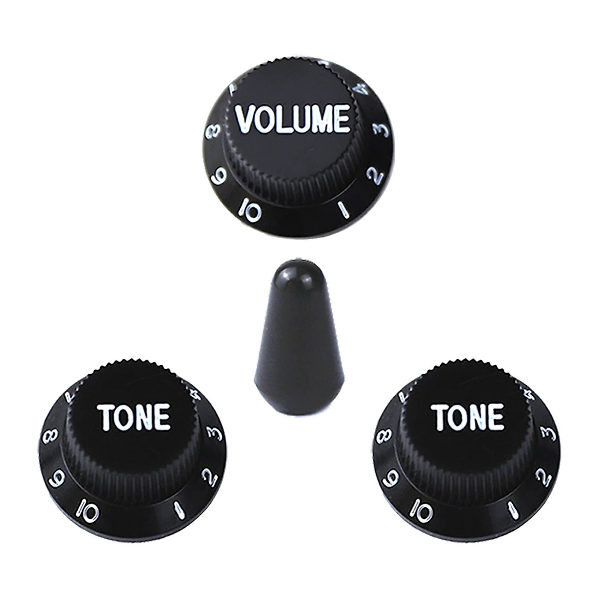 Yootones Guitar Pickup Cover Volume Single Coil Tone Knobs Selector Switch Tip Compatible with Stratocaster Strat Electric Fender Guitar Pickup (Black)