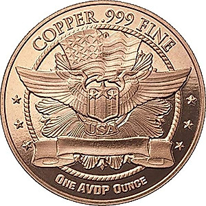 1 oz .999 Pure Copper Round/Challenge Coin (Morgan Dollar Design)