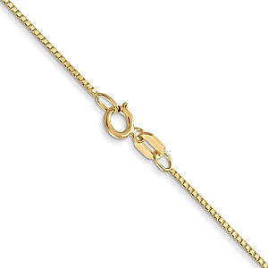 IceCarats 14K Yellow Gold 18 inch .7mm Box Chain Necklace 14K Yellow Gold - 0.7mm - 18 inch