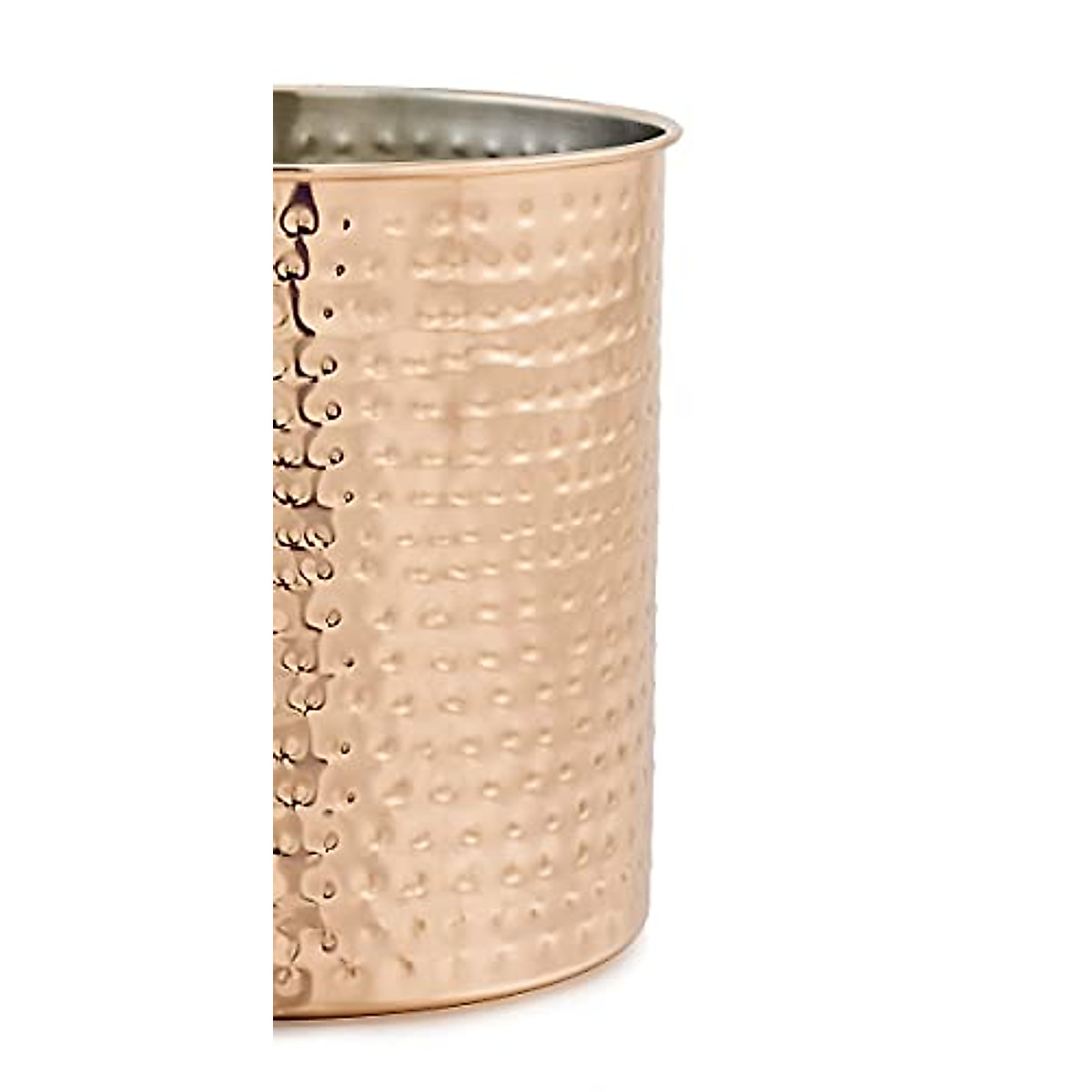 Old Dutch Jumbo Hammered Copper H x 7" Dia. Utensil Holder, 7x7x7.5