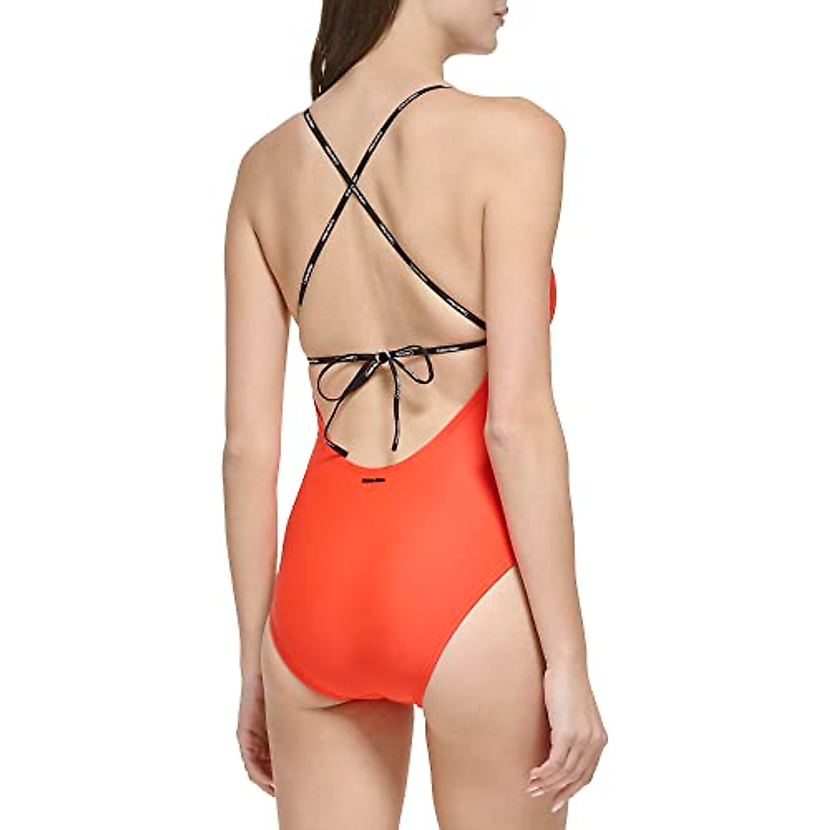 Calvin Klein Womens Lifestyle ONE Piece,Vermillion,Medium