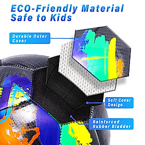 Champhox Size 4 Soccer Ball for Kids Durable Long-Lasting Construction Soccer Balls for Kids Teens Boys Girls Youth Soccer Players Skill Practicing Training Gifts