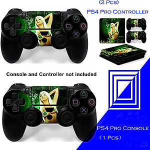 Fyonex for Sony PS4 Pro Console Controller Skin Decals Stickers PS4 Pro Skin Sticker Protective Cover