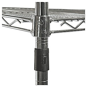 Alera NSF Certified 4-Shelf Wire Shelving Kit with Casters, 48w x 18d x 72h, Silver