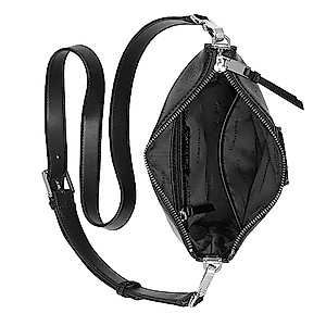 Calvin Klein Ash North/South Crossbody, Black/Silver, One Size