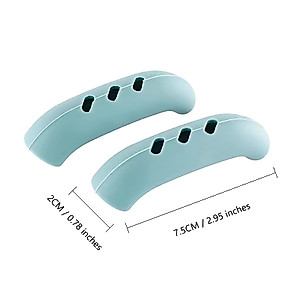 AUOCATTAIL 2 Pairs Silicone Assist Handle Holder Grip Cast Iron Skillets Non-Slip Cast Iron Skillet Handle Covers Heat Resistant Grip for Frying Pans Griddles Casserole Steamer Soup Pot Cookware