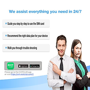 EIOTCLUB Data SIM Card for 360 Days - Compatible with USA Nationwide Networks for Unlocked Security Solar and Hunting Trail Game Cameras IoT Device(USA Coverage, Triple Cut 3-in-1)