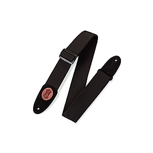 Levy's Leathers MSSC8-BLK Signature Series Cotton Guitar Strap, Black