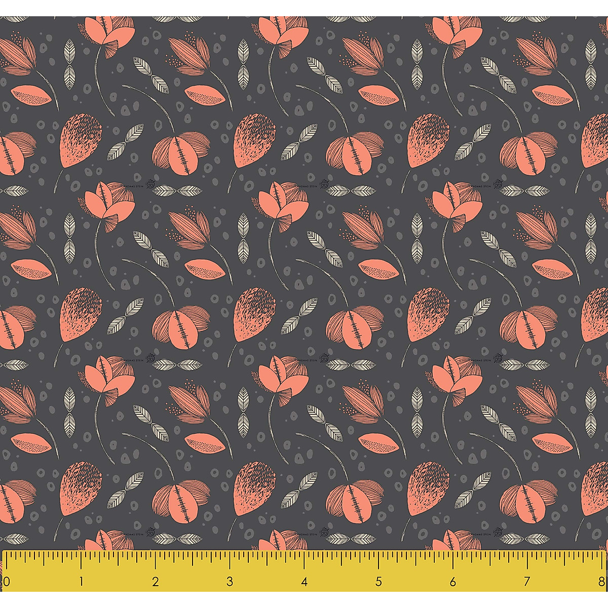 Stitch & Sparkle Mid-Century-Bold Blooms Coral 100% Cotton Fabric 44" Wide, Quilt Crafts Cut by The Yard (SSHS008)