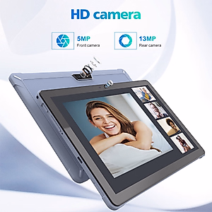 FATARUS Tablet 2023 Newest Android Tablet 10.4 inch, Octa-Core WiFi Tablet, 4GB RAM + 64GB ROM 128GB Expandable Storage, Large Touch-Screen Tablet, 5+13MP Dual Camera/Bluetooth/GPS/HD Display/Case