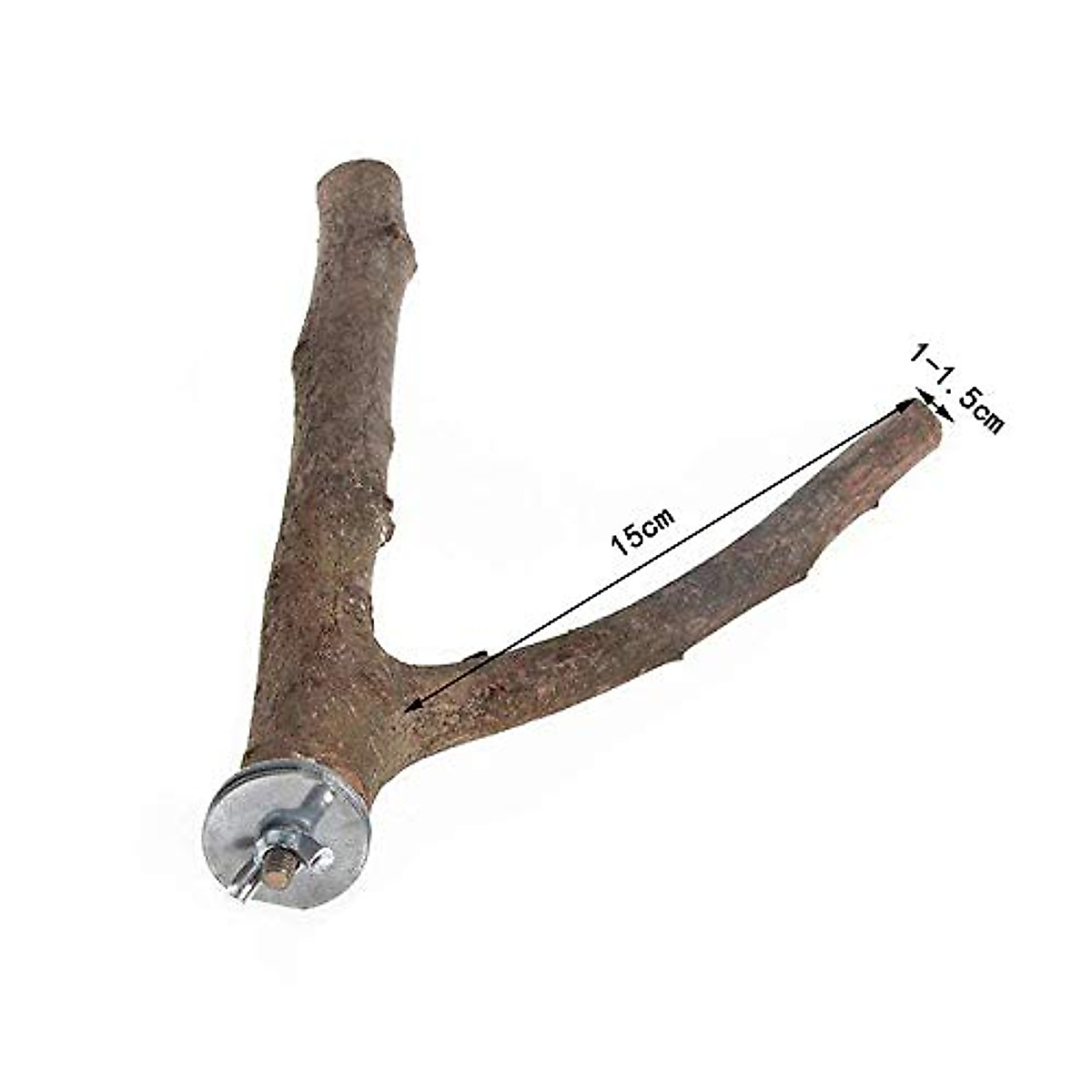 Tongxu 2 Pack Bird Perch Parrot Natural Wood Stand, Tree Branch Pet Wood Bird Stand Perch for Small and Medium Parrots, Parakeets, Cockatiels, Lovebirds