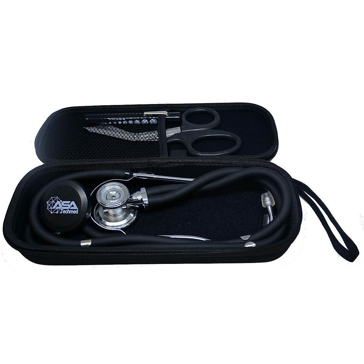 Sprague Rappaport Stethoscope Dual Head Adult + Free Lightweight Storage Case, Multipurpose Sheers, Penlight, Measuring Tape