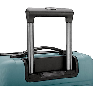 MACNAS Boren Polycarbonate Hardside Rugged Travel Suitcase Luggage with 8 Spinner Wheels, Aluminum Handle, Teal, Carry-on 22-Inch, USB Port