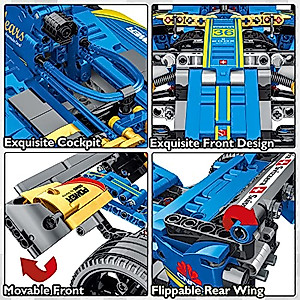 JMBricklayer F1 Race Car Building Sets for Adults, 1:10 MOC Model Cars Toys Construction Set, Ideal Racing Vehicles Gifts for Adults Men Women Boys Teens, Collectible Home Decor 61124