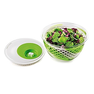 Snips Spin, Drain & Serve Salad Spinner 5 Quart, Green