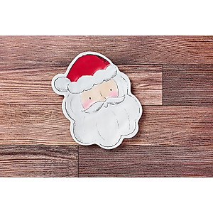 Mud Pie Santa Melamine Plate; 9 1/4" x 7 1/4", White