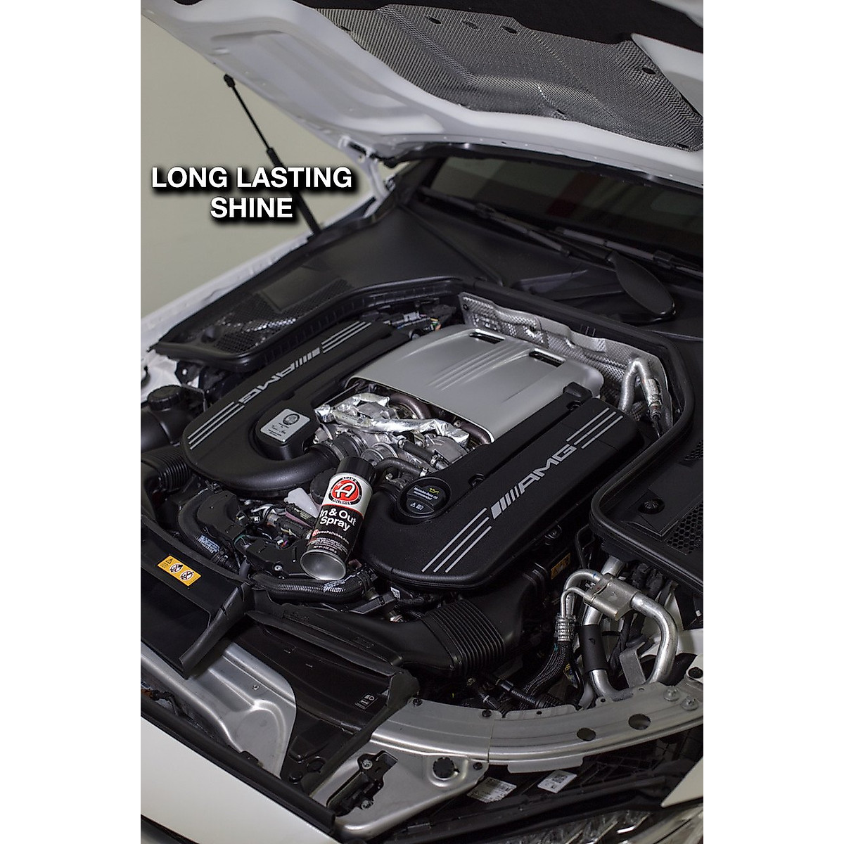 Adam's in and Out Spray, Car Wash Detail Spray, Non-foaming, Low Gloss Coating, Deep Shine for Plastic and Trim, Good for Hard to Reach Areas, Watermelon Scent (1 Pack)