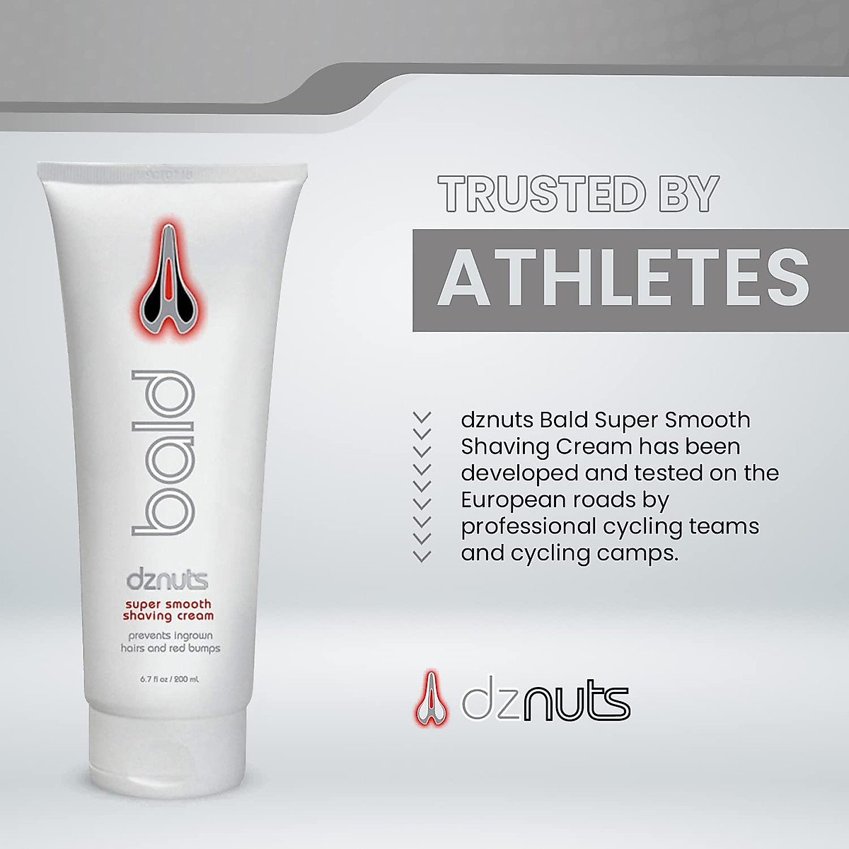 dznuts - Bald Super Smooth Shaving Cream - Prevents Razor Burns, Ingrown Hairs, Cooled and Moisturized Skin - 6.7 fl. oz, 3 Pack