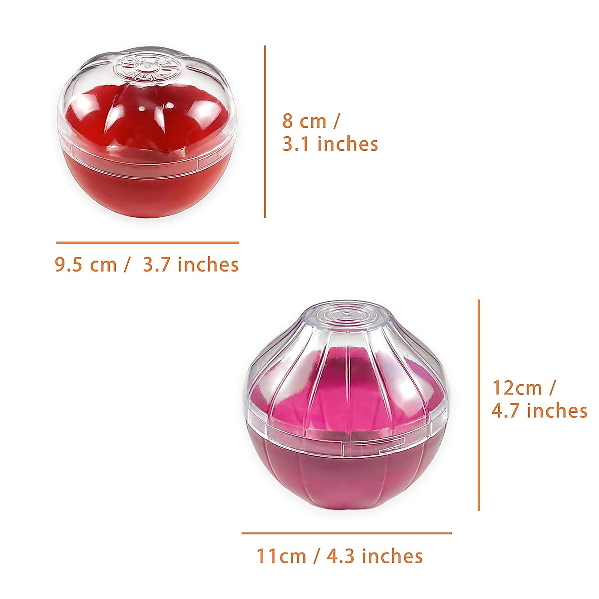 Magicaleast 2PCS Fruit and Vegetable Shaped Savers Onion and Tomato Storage Containers for Fridge Vegetable Crisper Makes Food Stays Fresh Longer