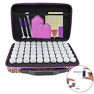 ZORETCO Diamond Painting Storage Case,60 Slots Diamond Art Kits with Accessories for Craft Jewelry Beads Organizer Boxes