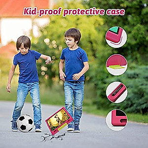 Fullant Kids Tablet 10 inch, Android 11 Tablet PC 10.1" Display,Kidoz Pre Installed,Parental Control,2GB+32GB,6000mAh,HD Dual Camera,Kid-Proof Case(Pink)