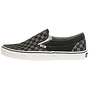 Vans Classic Slip-On, Black/Pewter Checkerboard Size 9 Women/7.5 Men