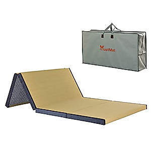 MustMat Thick Tatami Mat Twin XL Floor Mattress Japanese Tatami Bed with Storage Bag 39 x 80 x 2 in (Blue)