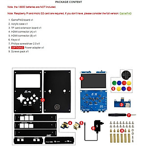GamePi43 Add-ons Accessories Handheld Game Console Kit Raspberry Pi Classic Portable Retro Video Gaming Console 4.3 inch 800×480 IPS Screen Display Monitor for Pi 4 3 2 Model B B+ @XYGStudy
