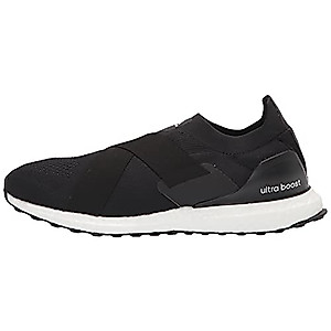 adidas Women's Ultraboost DNA Running Shoe, Black/Black/Acid Orange (Slip-on), 8.5