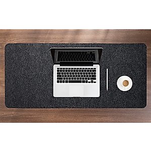 DAWNTREES Large Felt Desk Pad , 40''x16'' Full Desk Mouse Pad, Desk Pad for Keyboard ,Computer Mat for Desk ,100X40cm Felt Desk Mat for Desk Pad Protector