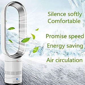 Evaporative Coolers,bladeless Fan Air Cooler,air Conditioner Fan Cooler Negative Ions Safety Tower Fan,mute Fan-silver 16inch