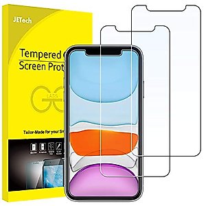 JETech Screen Protector for iPhone 11 and iPhone XR, 6.1-Inch, Tempered Glass Film, 2-Pack