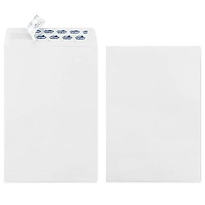 ValBox 6x9 Self Seal Security Catalog Envelopes 250 Count Small White Envelopes for Mailing, Storage and Organizing
