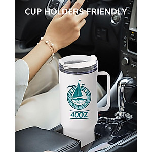OFFNOVA 40oz Sublimation Tumblers with Handle, Stainless Steel Coffee Tumbler Blank, Double Wall Vacuum Sublimation Travel Cups for Heat Press Printing