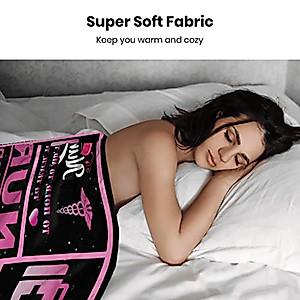 Nurse Blanket Gift for Women, Nurse Birthday Gift Lightweight Microfiber Throw Blanket for Living Room Couch Chair Bed Sofa Office 50x40i