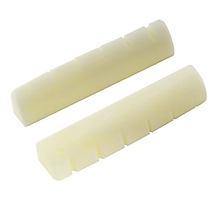 Musiclily Pro 43.99mm Slotted Guitar Bone Nut for 6 String Epiphone Les Paul Pre-2014 Electric/Acoustic Guitar, Ivory (Set of 2)