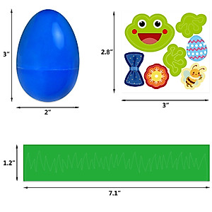 Fancy Land Easter Egg Decorating Kit Foam Easter Animal Craft Kits for Kids with Plastic Eggs 24 Pack