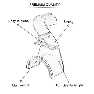 Purse Hanger Organizer for Closet 3 Pack - Durable Luxury Acrylic Holder for Handbag Tote Bag Satchel Backpack Crossover - Holds Up to 66Lbs – Easy to Clean, No Tools Required