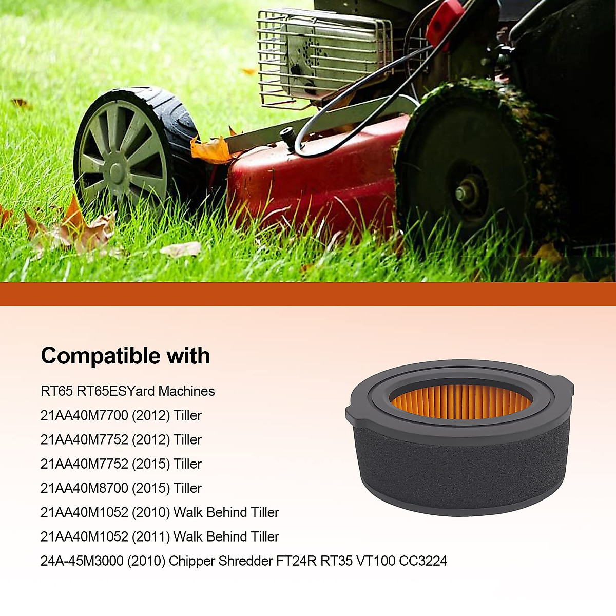 TIANYAN 2pcs 951-10794 751-10794 951-14262 Air Filter Replacement for MTD 751-14262 Premium OHV engine 208cc Troy-Bilt MTD Gold Craftsman Yard-Man Yard Machines Huskee Bolens Cultivator Tiller