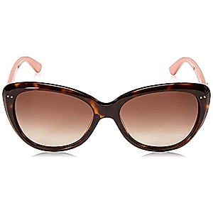 Kate Spade New York Women's Angeliq Cat-Eye Sunglasses, Tortoise Blush/Brown Gradient, 55 mm