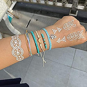 Long tiantian Boho Bracelets for Women Sunflower String Bracelets Ankle Bracelets for Women
