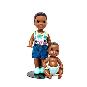 Kaiser Doll Stand 1075 - Black Doll Stand for 3 1/2" to 5" Dolls and Action Figures, 6-Pack