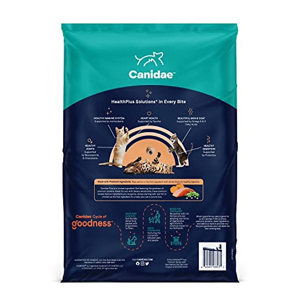 Canidae Pure Limited Ingredient Premium Dry Cat Food, Real Salmon Recipe, 10 lbs, Grain Free