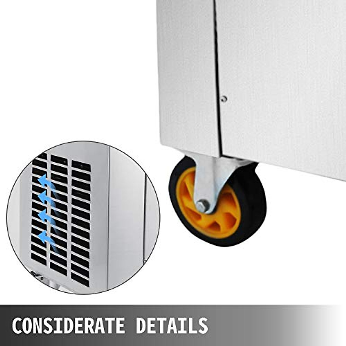 VEVOR Commercial Ice Roll Maker, 1350W Stir-Fried Yogurt Cream Machine, Ice Cream Roll Machine with 19.7-Inch Round Pan, 2 Defrost Methods (Button & Pedal), Perfect for Bars, Cafes, Dessert Shops