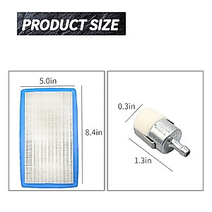 Anxingo 2 Pcs A226002070 Air Filter A226002250 Pre-Filter Replacement For Echo PB8010 PB-8010T PB-8010H PB9010 PB-9010H PB-9010T Blowers With 13120507320 Fuel Filter