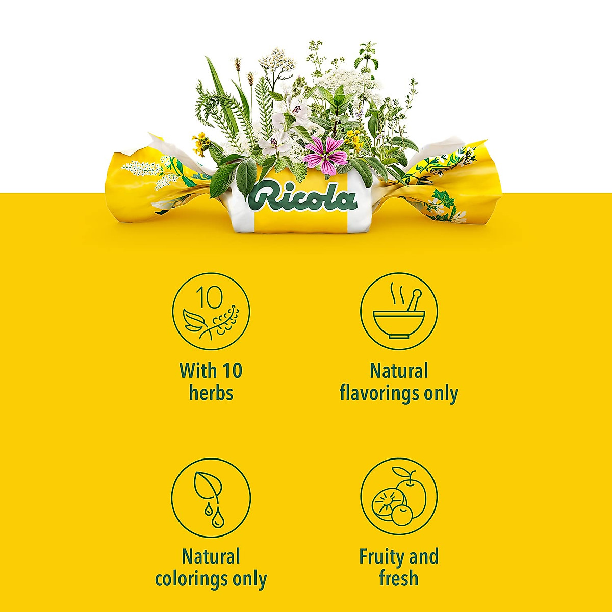 Ricola Berry Medley Bag | Cough Suppressant Throat Drops | Naturally Soothing Long-Lasting Relief - 19 Count (Pack of 1)