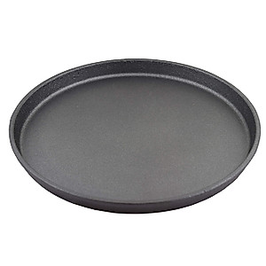 SUNRISE Round Cast Iron Set W/Rubber Wood Underliner For Making Pizza, Sizzling meat (11.80")
