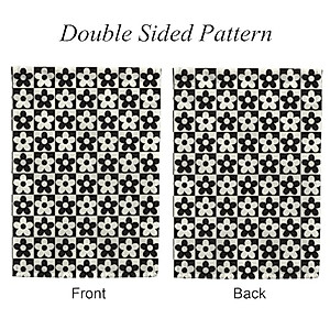 Garden Flag Yard Sign Hippie Cute Floral Tiles Greeting Sign Durable Vertical Double-Sided Banner Outdoor Decoration Farmhouse Lawn Yard Thick Fabric 12x18in