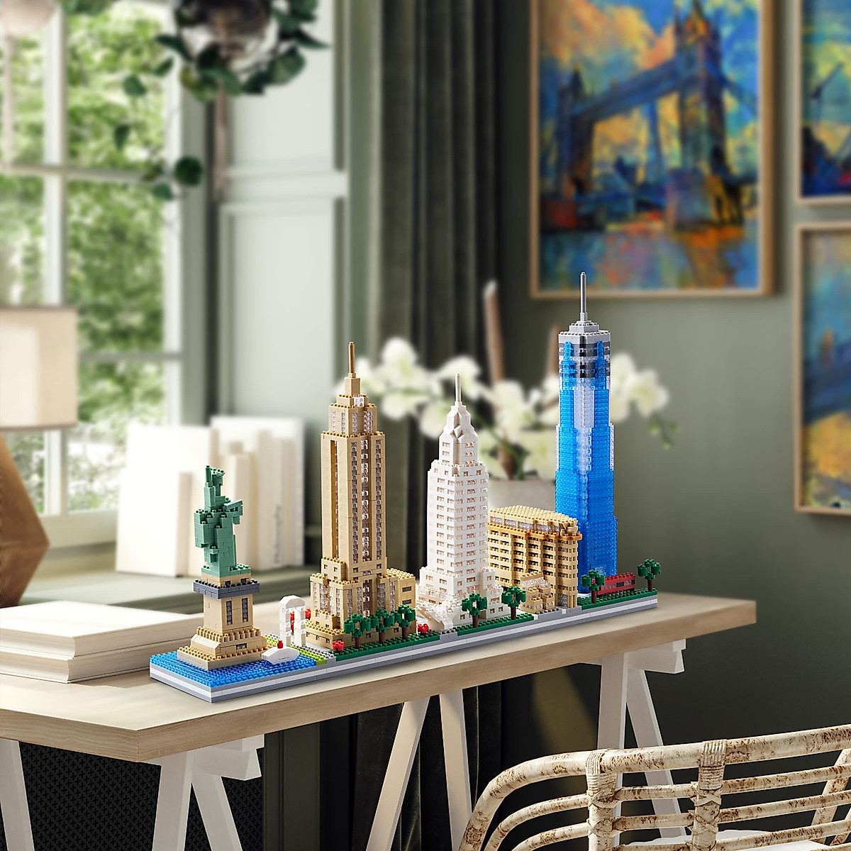 LUKHANG New York Skyline Building Set - 3452pcs | Challenging & Detailed Architecture for Adults & Teens